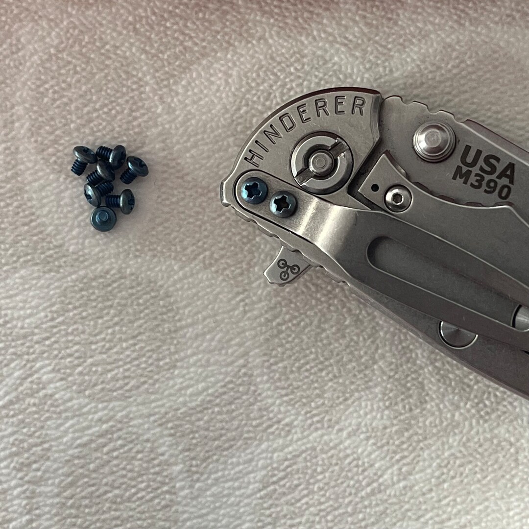 Fits Hinderer XM-18 XM-24 Clip/tab Screws S027 Titanium Phillips Custom ...