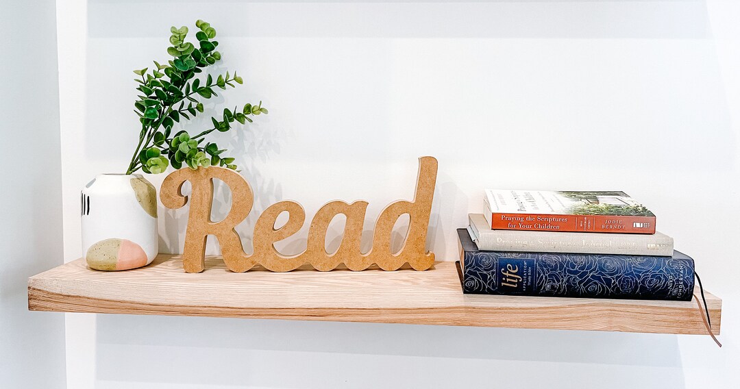 Read Wood Word Cutout - Read Decor - Script Wood Word - Laser Cut Decor ...