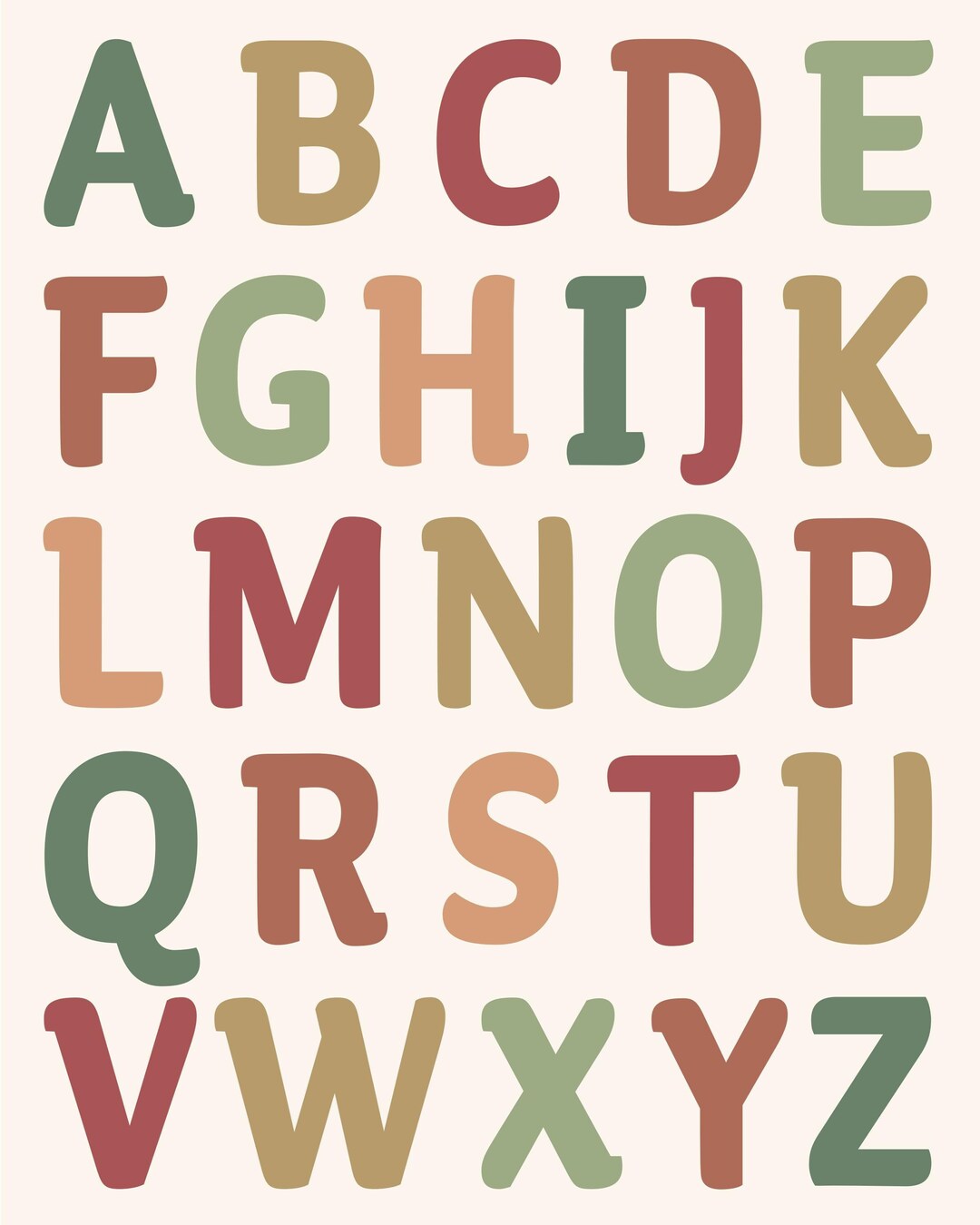 Children's Educational Poster - Alphabet, ABC, Homeschool Posters ...