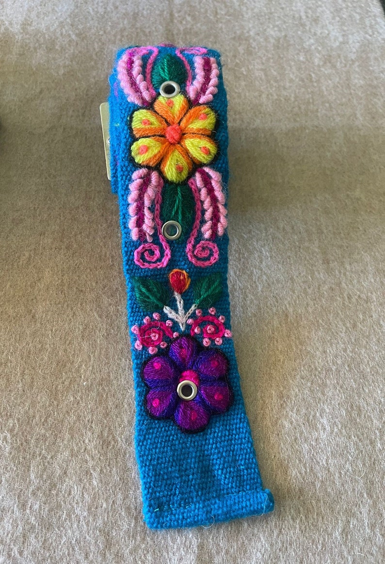 Hand Embroidered Floral Belt Handmade Peruvian Embroidered Belt ...