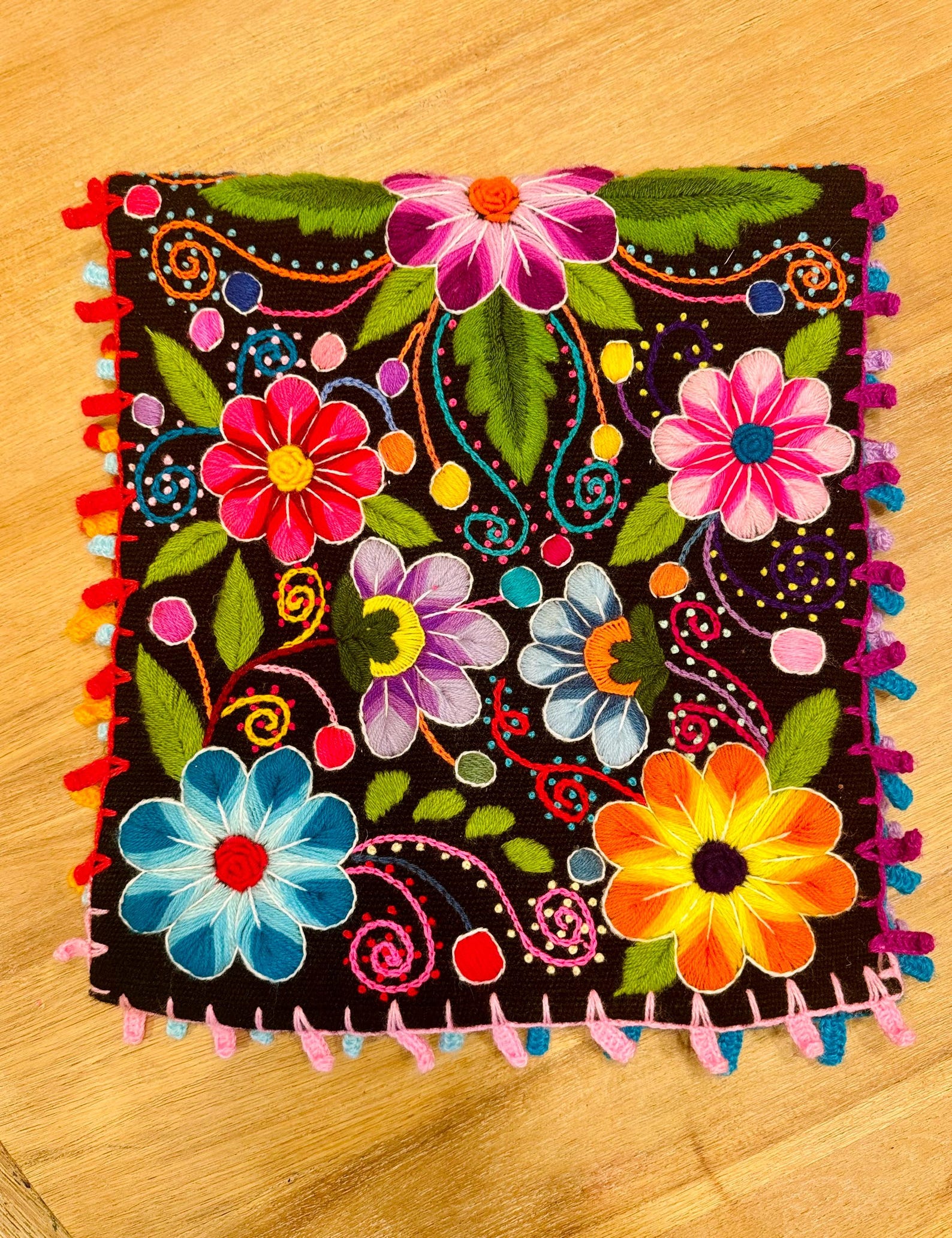 Hand-woven Runner From Ayacucho, Peru Table Runner Flowery Ayacucho ...