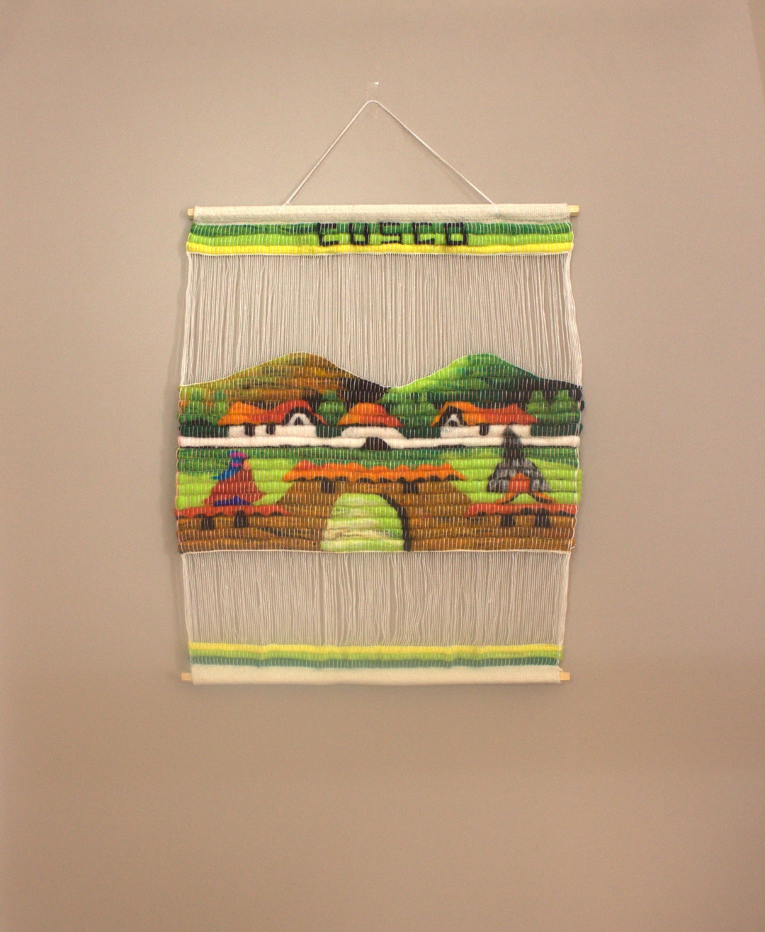 Wool Tapestry With Hanger | Peruvian Art | Handmade | Natural Dyes ...