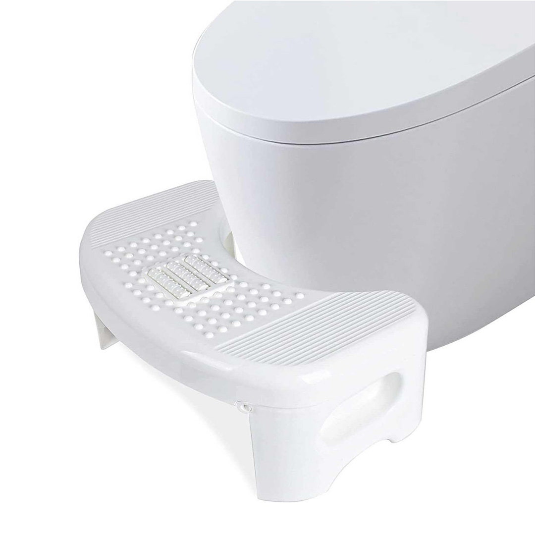 Toilet Step Squatting Poop Stool With Massager Roller, Bathroom Potty ...