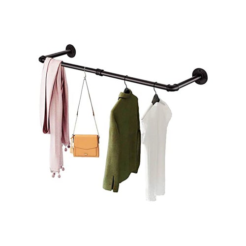 Industrial Pipe Clothes Rack Wall Mounted DIY Clothing Rod - Etsy