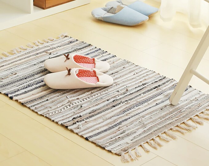 Old Fashioned Multi Color Hit and Miss Rag Rug - Etsy