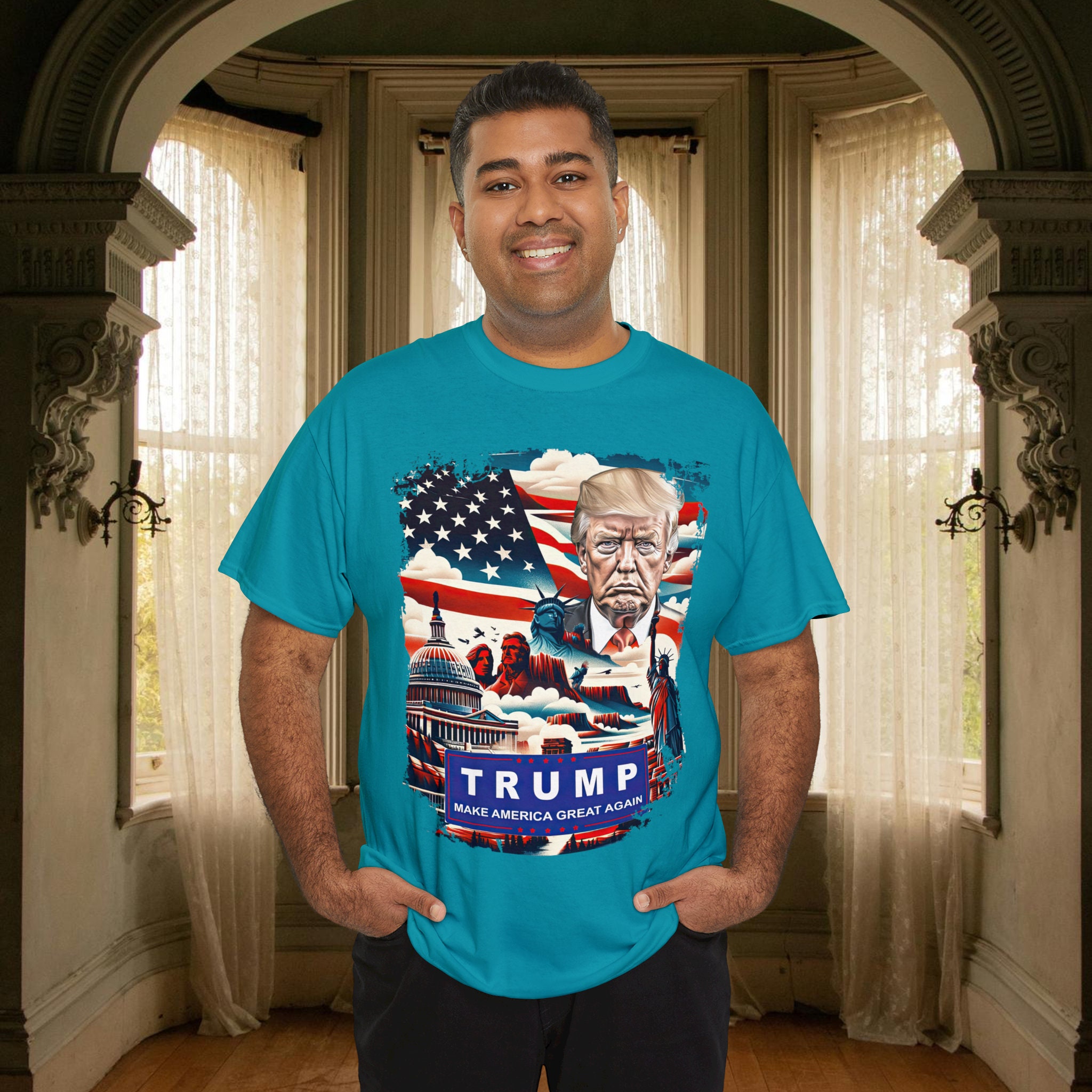 Trump 2024 Tee MAGA Campaign T-shirt Patriotic American Support Pro ...