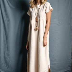 Linen Gathered Summer Dress Sewing Pattern, Sundress Pattern, Milkmaid ...