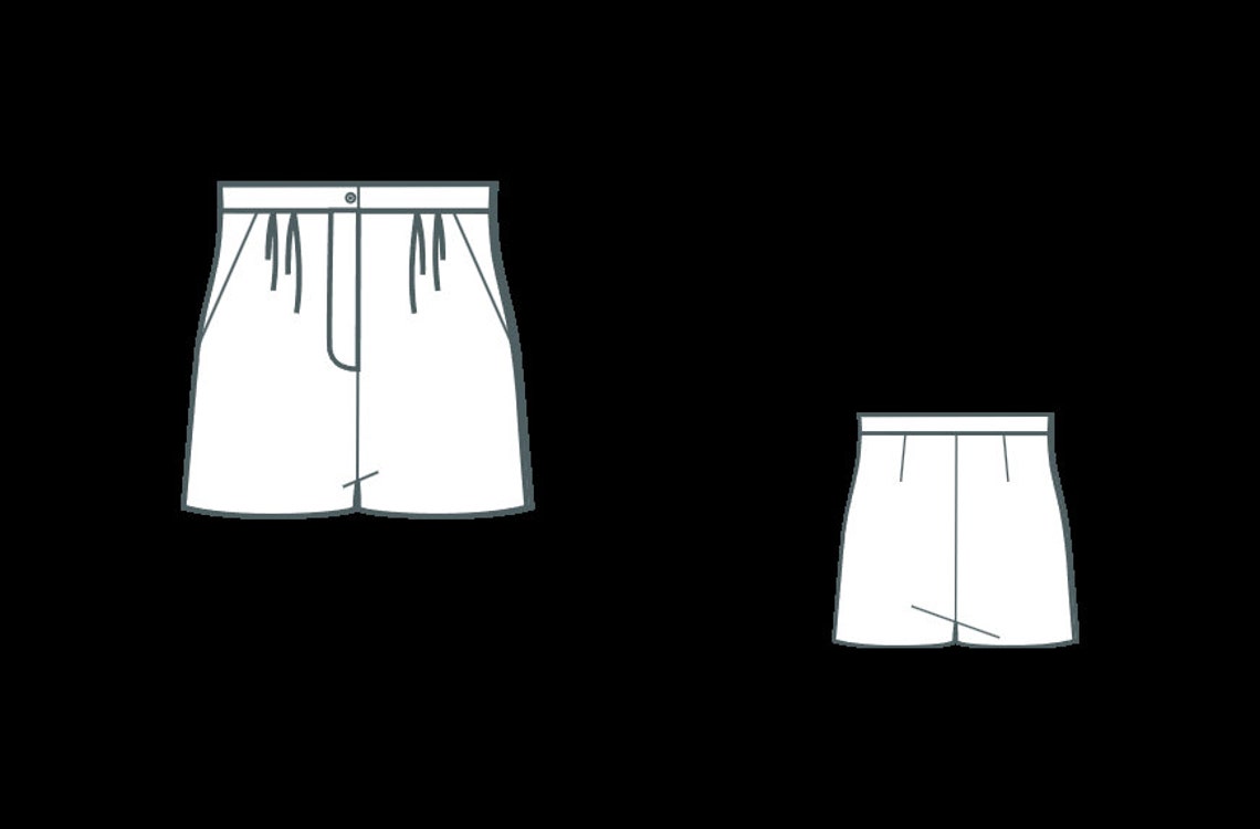Women's Linen Pleated Shorts Sewing Pattern: Wide Leg, XS-4XL (PDF ...