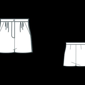 Women's Linen Pleated Shorts Sewing Pattern: Wide Leg, XS-4XL (PDF ...