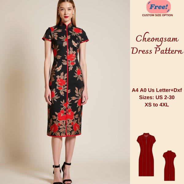 Cheongsam Pattern - Etsy