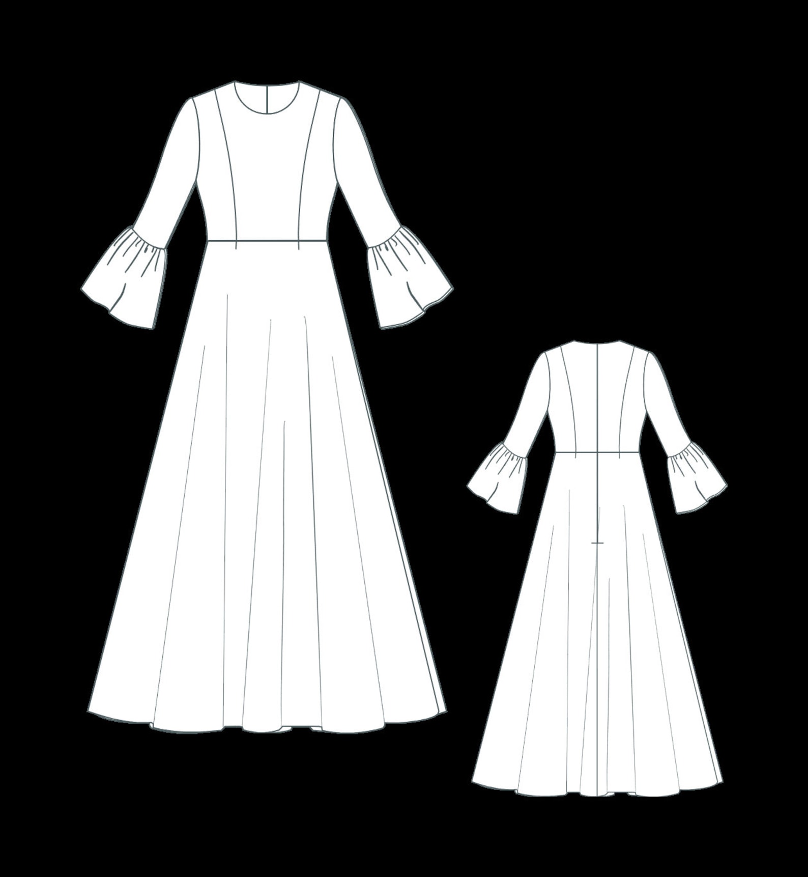 Medieval Dress Sewing Pattern, Celtic Dress, Renaissance Cosplay ...