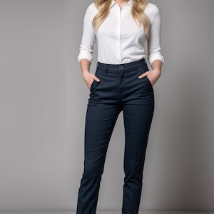 Straight Leg Pants Sewing Pattern, Double Pleat Pants, Trousers Pattern ...