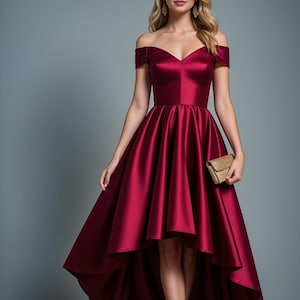 High Low Prom Dress Sewing Pattern, off Shoulder Dress, Cocktail Dress ...