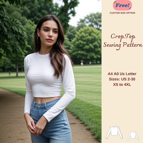 Crop Top Pattern - Etsy