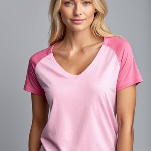 V-neck Raglan Sleeve T-shirt Sewing Pattern, Women's Relaxed Fit (PDF ...