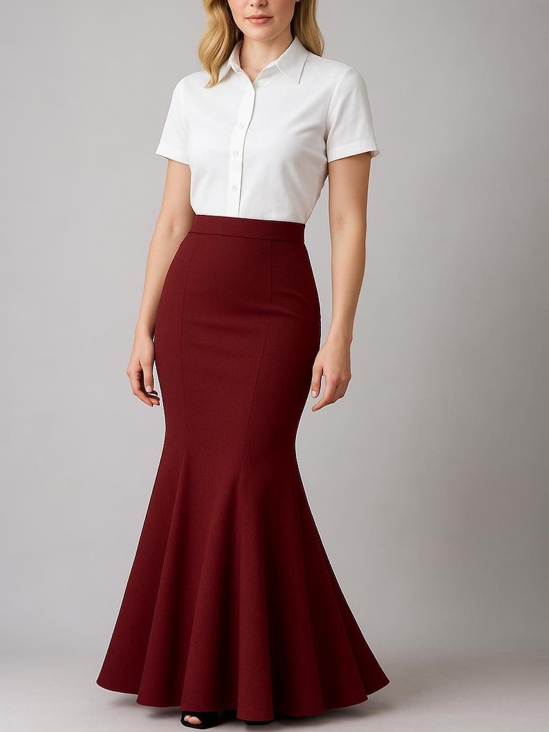 Maxi Trumpet Skirt Sewing Pattern, Trumpet Skirt Sewing Pattern ...