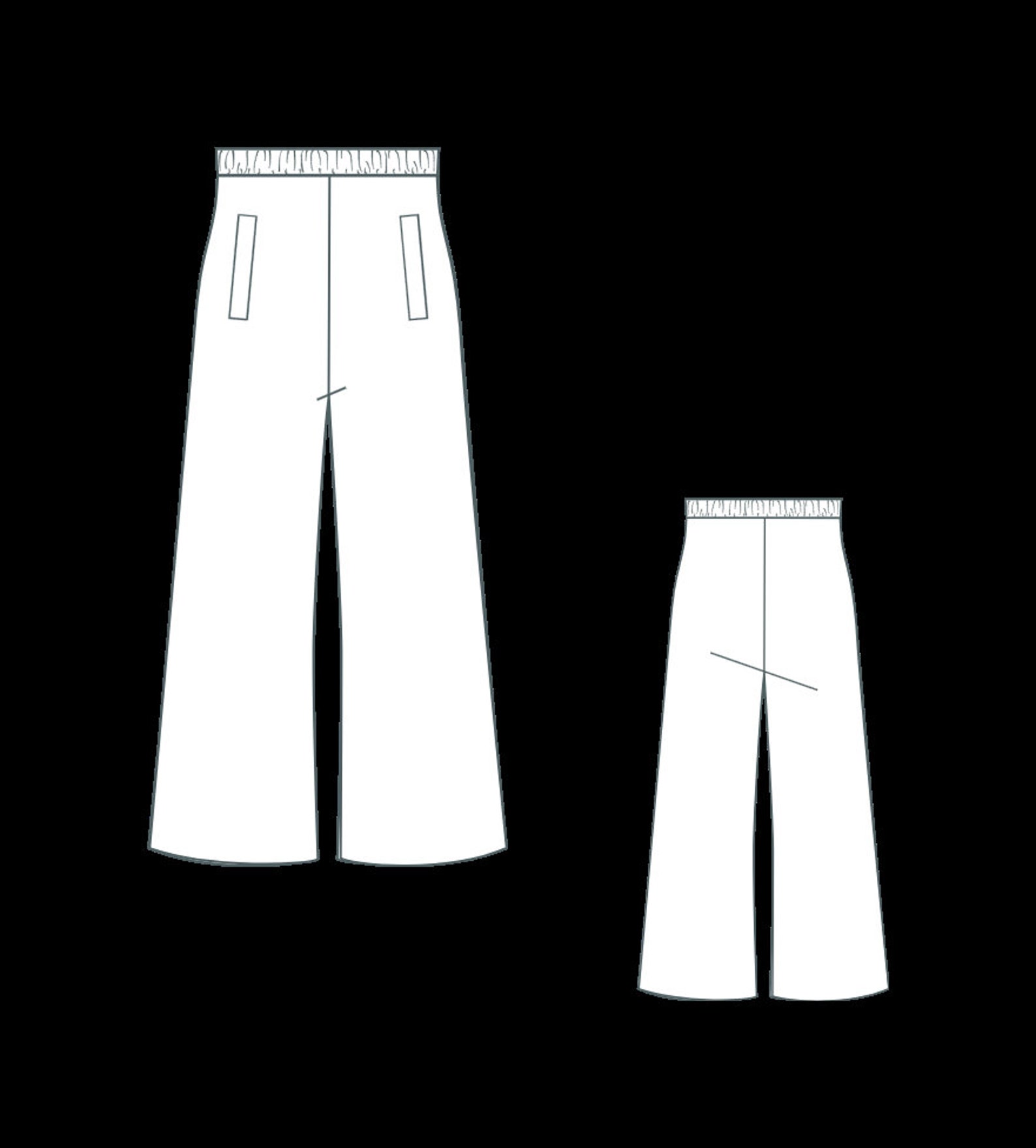 Linen Palazzo Capri Pants Sewing Pattern: Elastic Waist (XS-4XL) (PDF ...