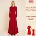 Maxi Modest Dress Sewing Pattern, A Line Maxi Dress, Easy Dress Pattern ...