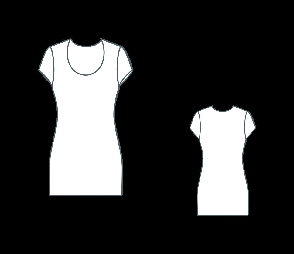 Bodycon Mini Dress Sewing Pattern: Ribbed Stretch Knit (XS-4XL) (PDF ...