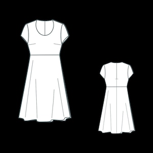 Gothic Style Summer Dress Sewing Pattern, Scoop Neck Dress, Witch Dress ...