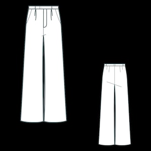 Men Wide Leg Pants Sewing Pattern, Pants Trousers PDF Sewing, Loose Fit ...