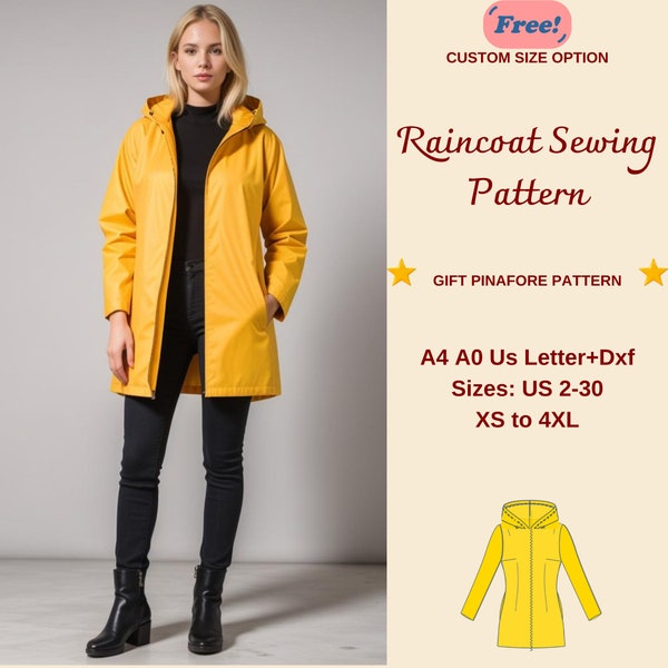 Raincoat Pattern - Etsy