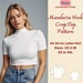 Mandarin Neck Crop Top Sewing Pattern: Easy Baby Tee (XS-4XL) (PDF) - Etsy