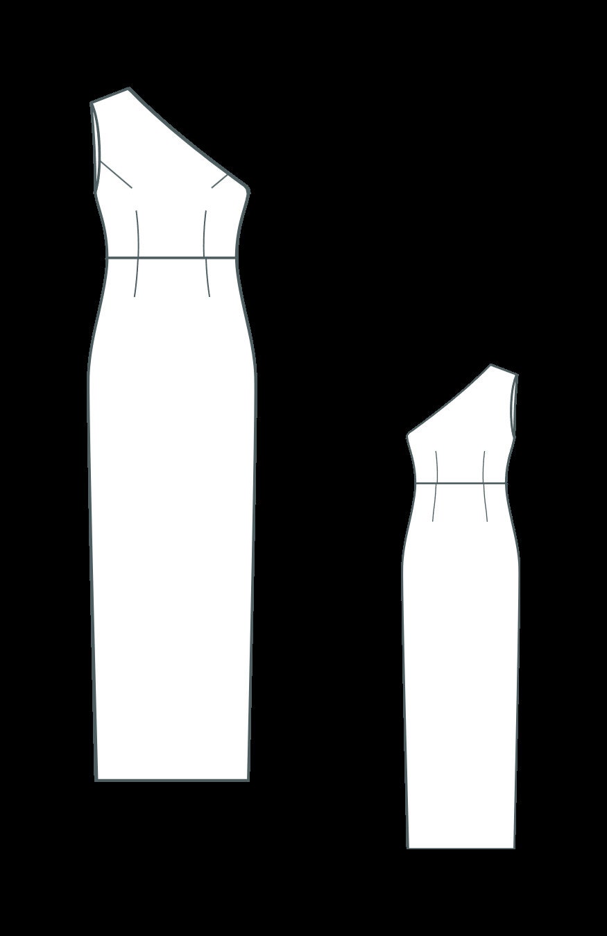 One Shoulder Maxi Dress Sewing Pattern, XS-4XL (PDF Pattern) - Etsy