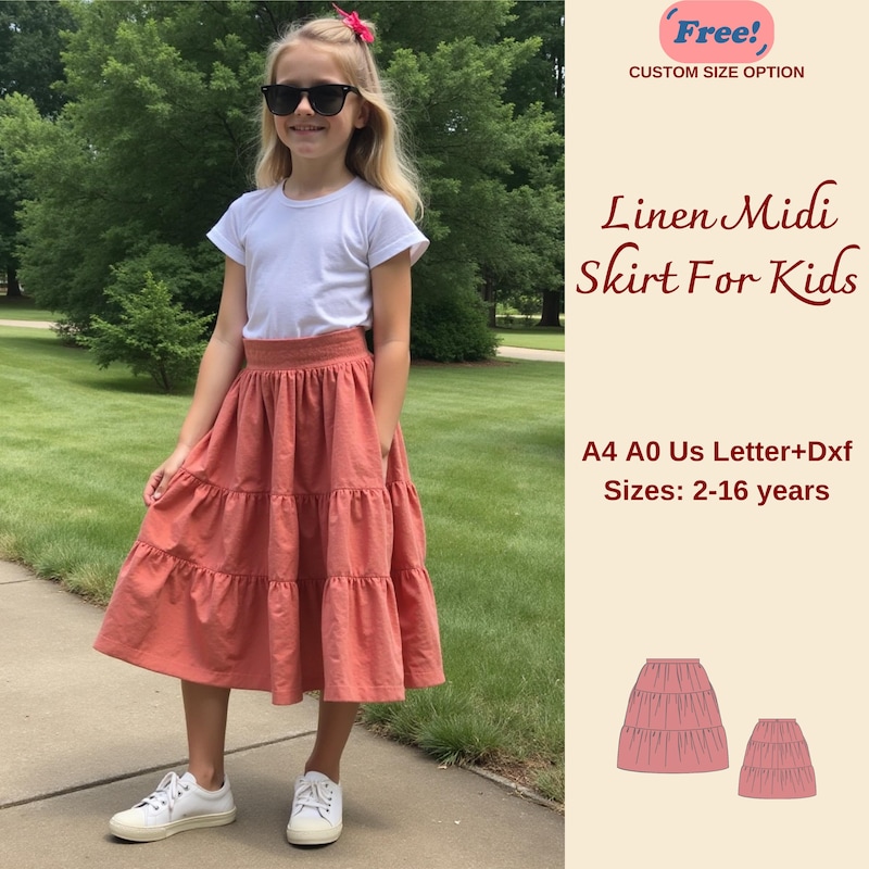 Kids Skirt Pattern Tier - Etsy