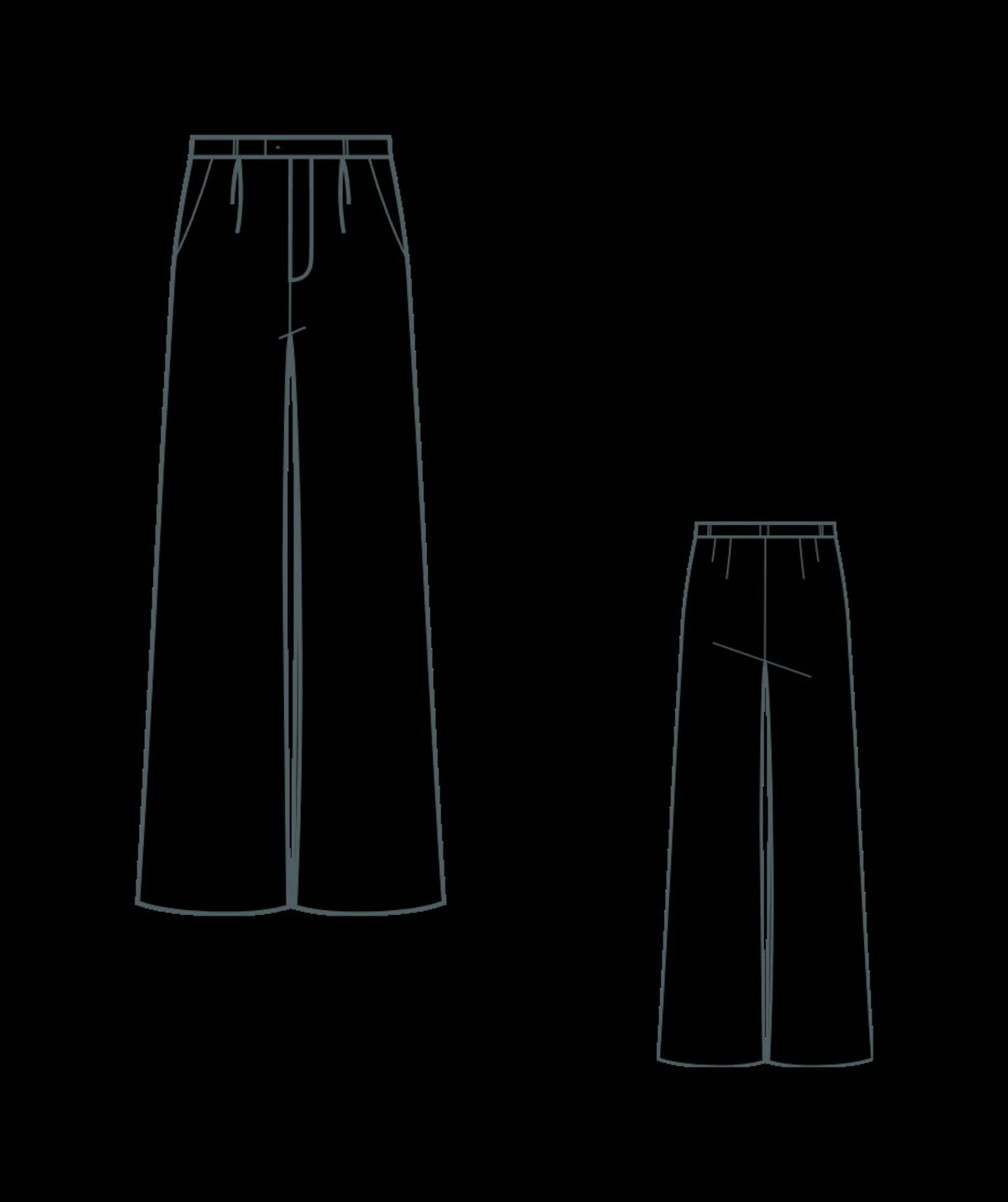 Men Wide Leg Pants Sewing Pattern, Pants Trousers PDF Sewing, Loose Fit ...