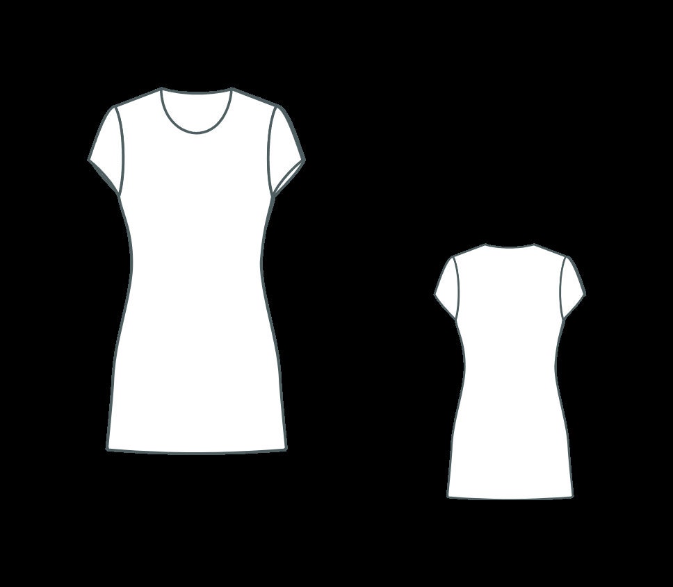 T-shirt Dress Sewing Pattern, Shift Dress Pattern, Summer Dress, T ...