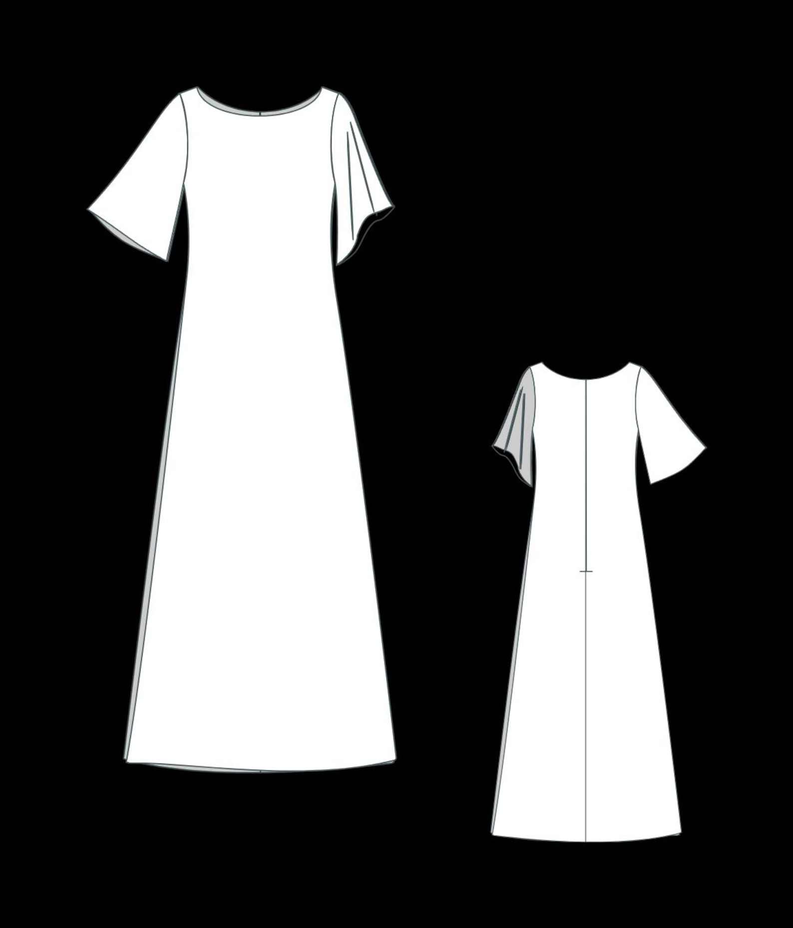 Viking Style Maxi Dress Sewing Pattern, Viking Dress, Scandinavian ...