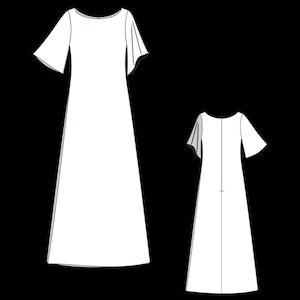 Viking Style Maxi Dress Sewing Pattern, Viking Dress, Scandinavian ...