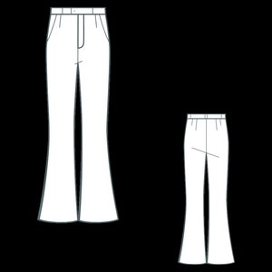 Men’s Flare Pants Sewing Pattern, 1960s Mens Bell Bottom Pants, Disco ...