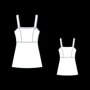 A Line Mini Dress Sewing Pattern, Basic Linen Dress, Casual Dress ...