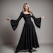 Square Neck Witch Cosplay Dress Sewing Pattern, Vintage Gothic Maxi ...