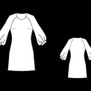Raglan Sleeve Shift Dress Sewing Pattern, XS-4XL (PDF Pattern) - Etsy