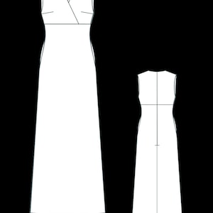 Maternity Gown Sewing Pattern, Surplice Maxi A Line Dress, Drifter Gown Pattern, Maternity ...