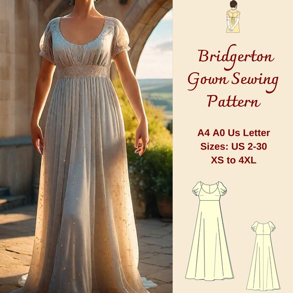Bridgerton Dress Sewing Pattern - Etsy Australia