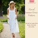 Tiered Midi Dress Sewing Pattern: Linen Sundress, XS-4XL (PDF Pattern ...