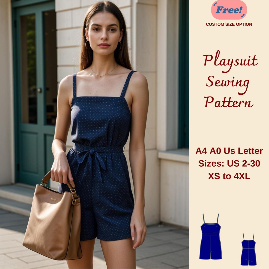 Basic Playsuit Sewing Pattern: Mini Jumpsuit, Romper (XS-4XL) (PDF Pattern) - Etsy