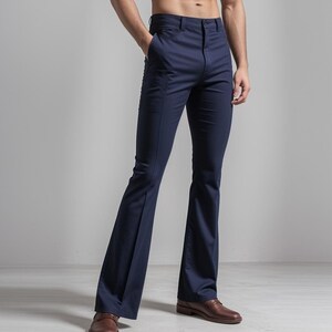Men’s Flare Pants Sewing Pattern, 1960s Mens Bell Bottom Pants, Disco ...