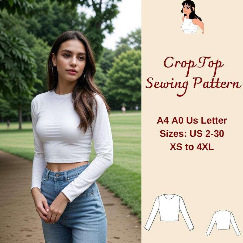 Cropped Top Pattern - Etsy