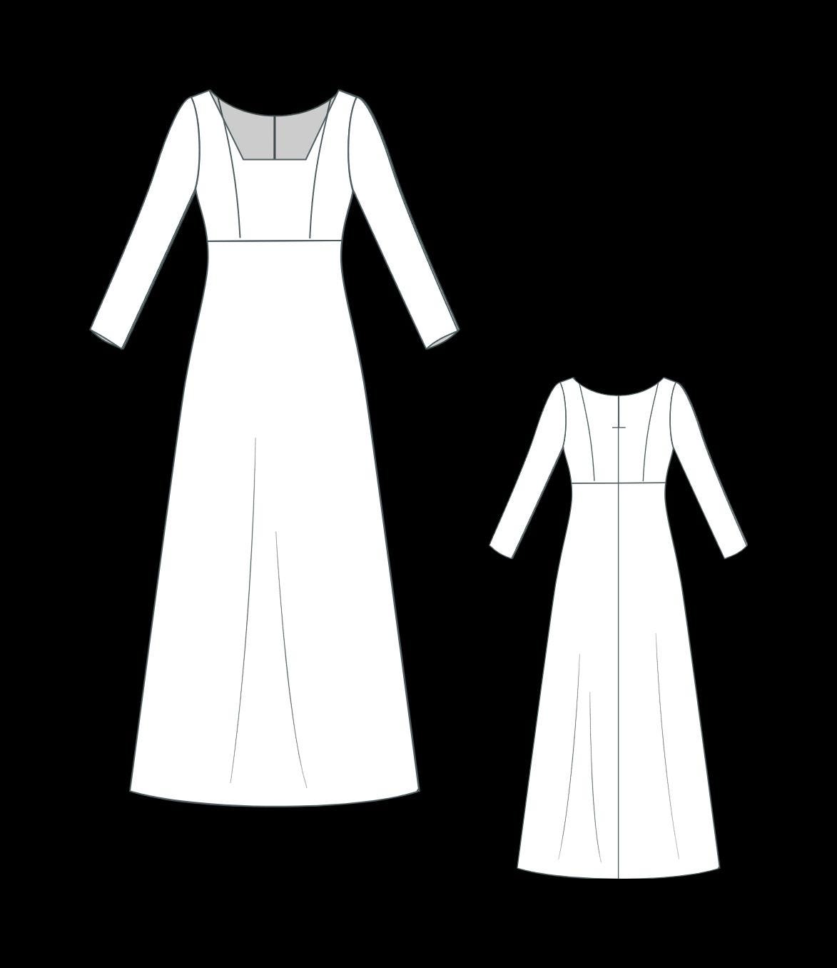 Square Neck Vintage Velvet Maxi Dress Sewing Pattern (XS-4XL) (PDF) - Etsy