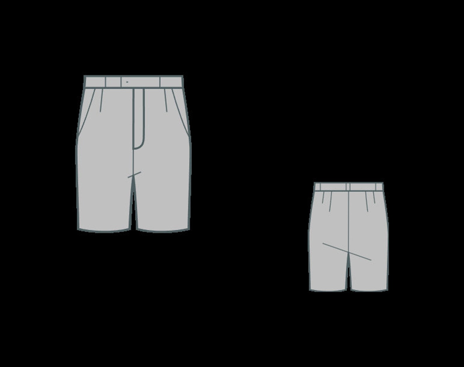 Men's Short Pants Sewing Pattern, Men's Shorts With Pockets Sewing ...