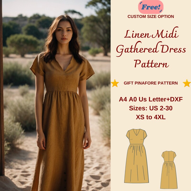 Linen Dress Pattern - Etsy