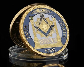 Silver Masonic Coin | Etsy