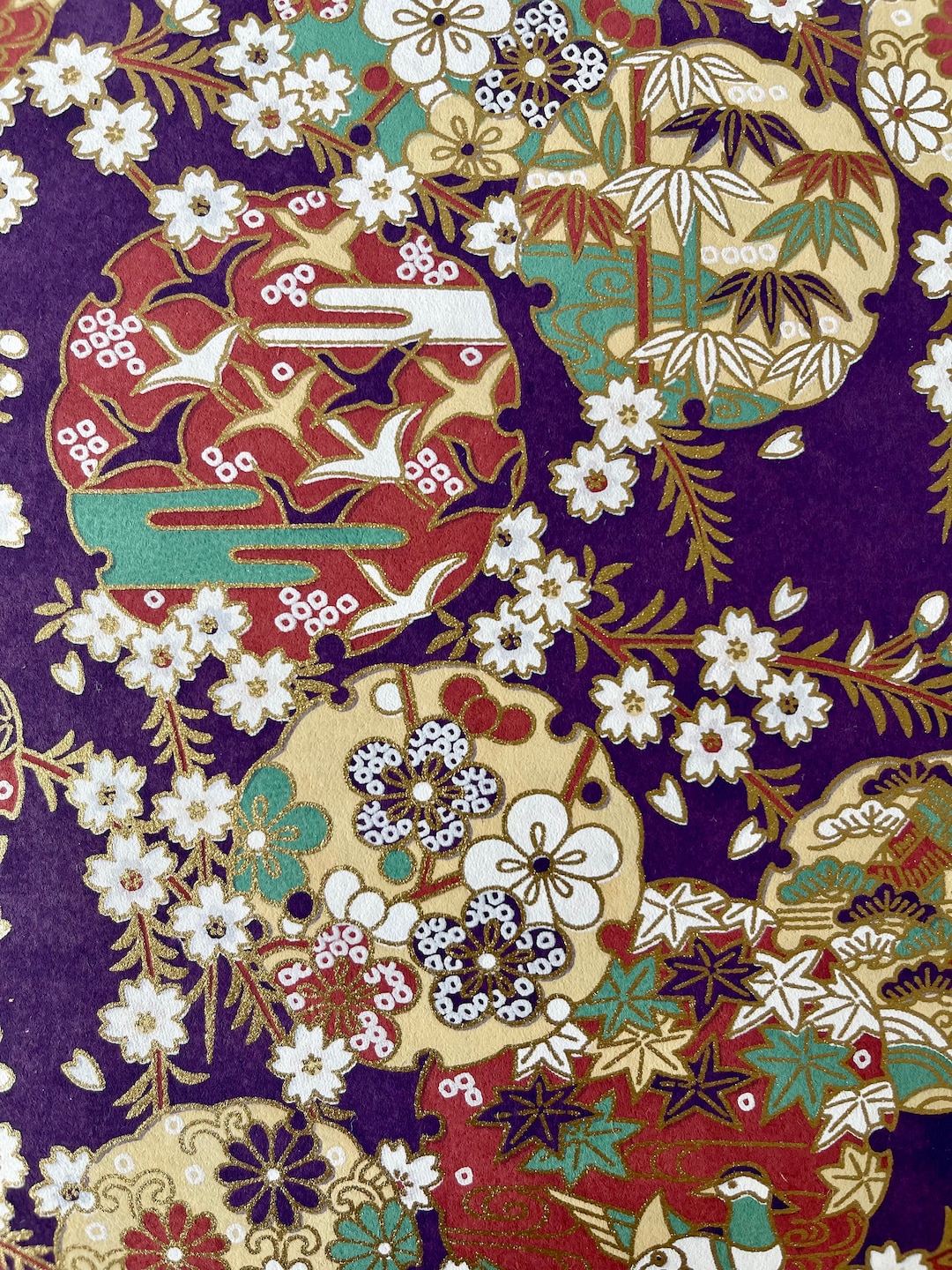 Origami -yuzen Washi -chiyogami -silk Screen Paper -craft Paper ...