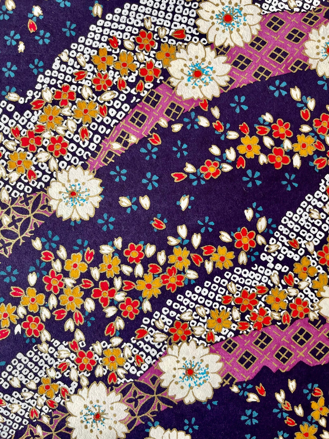 Origami -yuzen Washi -chiyogami -silk Screen Paper -craft Paper ...
