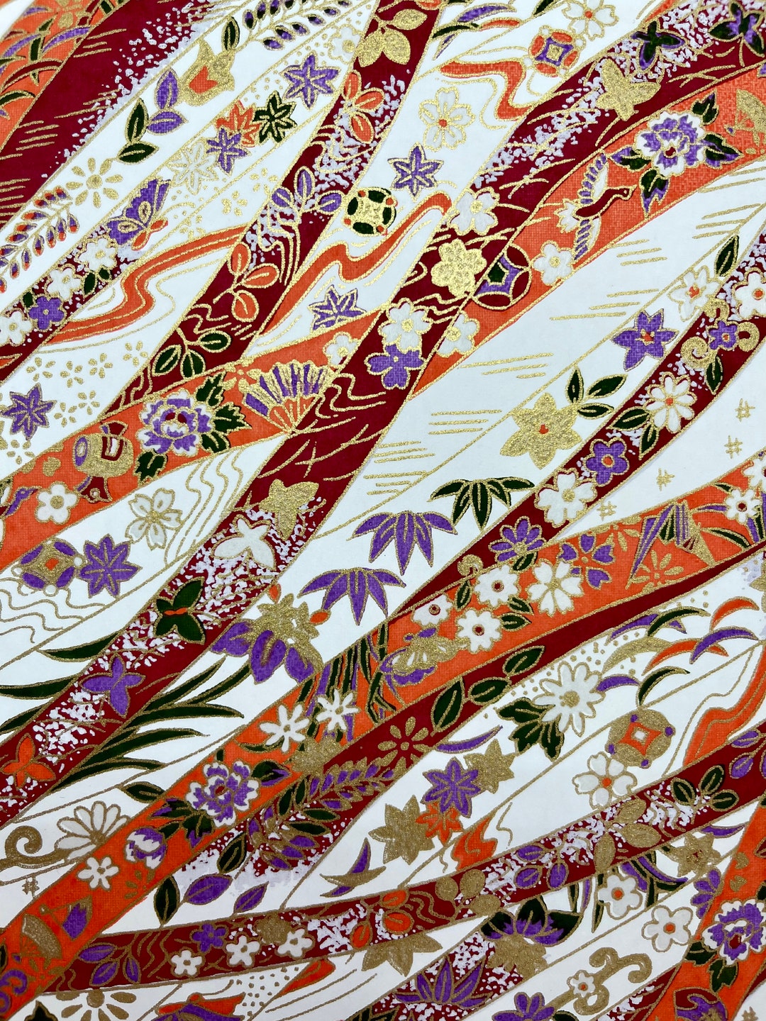 Origami -yuzen Washi -chiyogami - Silk Screen Paper -craft Paper ...